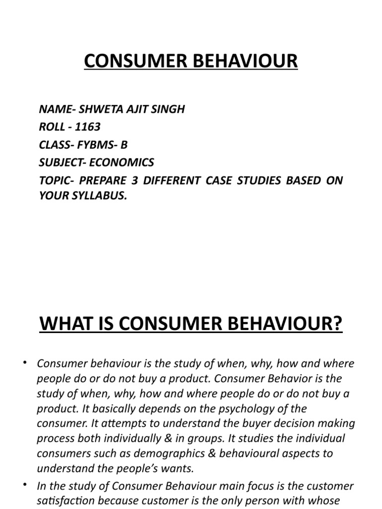 An in-depth analysis of factors influencing consumer behaviour: A comparative case study of ...