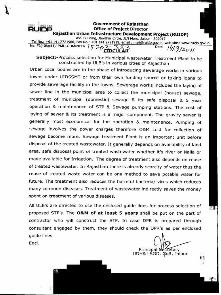 Guidelines for STP Process Selection | PDF | Sewage Treatment | Water ...