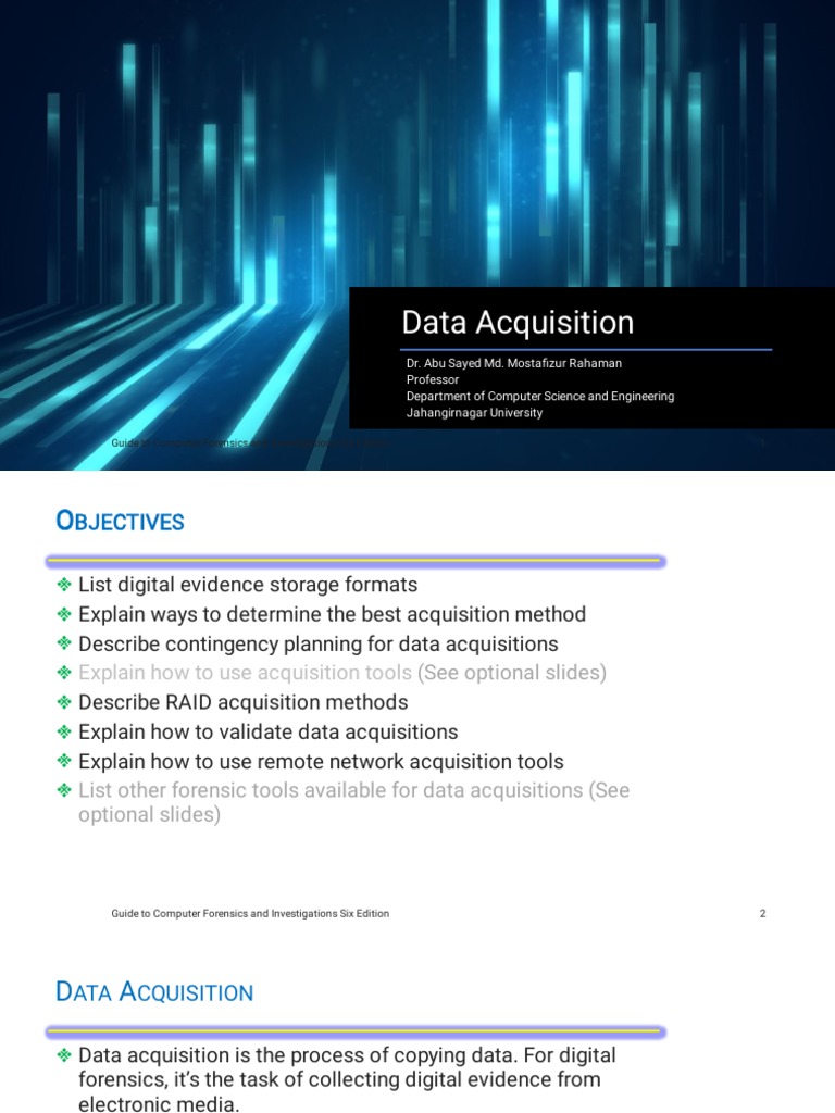 Topic02 Data Acquisition | PDF | Computer Forensics | Computer File