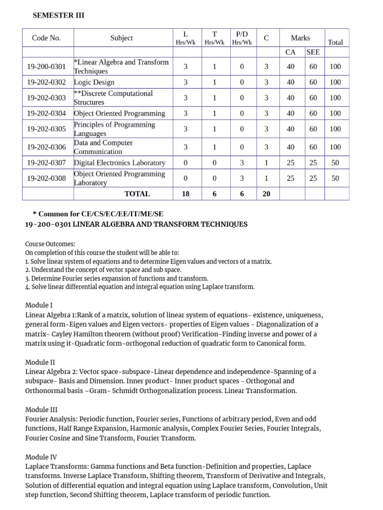 CUSAT CSE S3&S4 - 2019ad | PDF | Relational Database | C++
