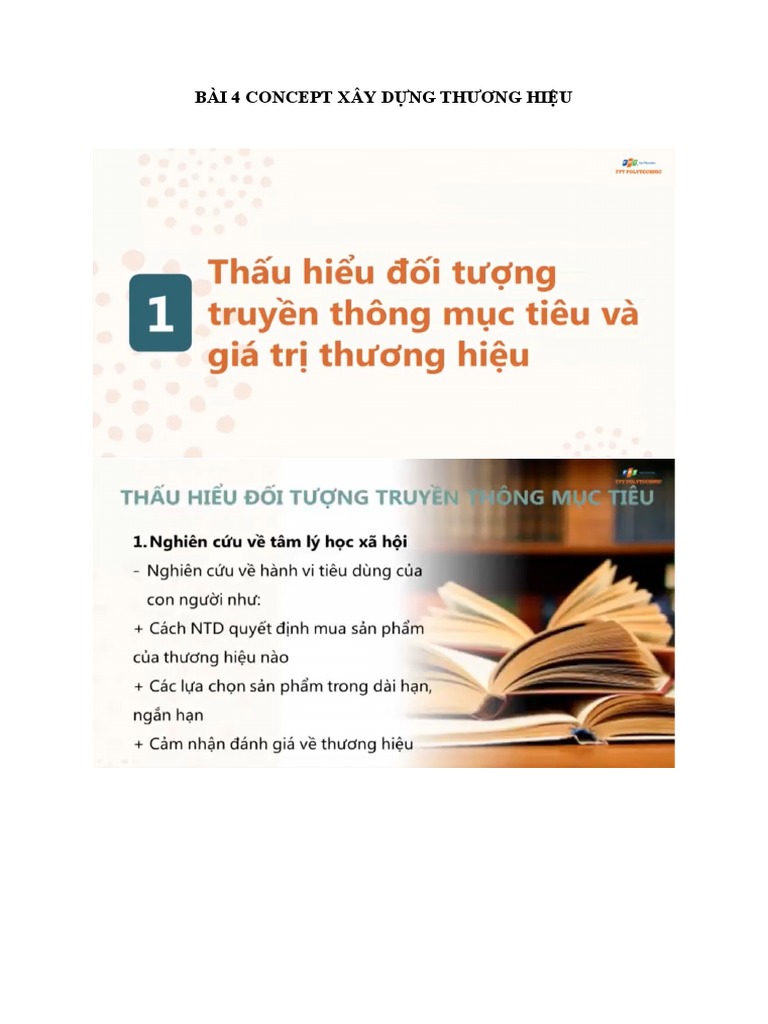 BÀI 4 CONCEPT XÂY DỰNG THƯƠNG HIỆU | PDF
