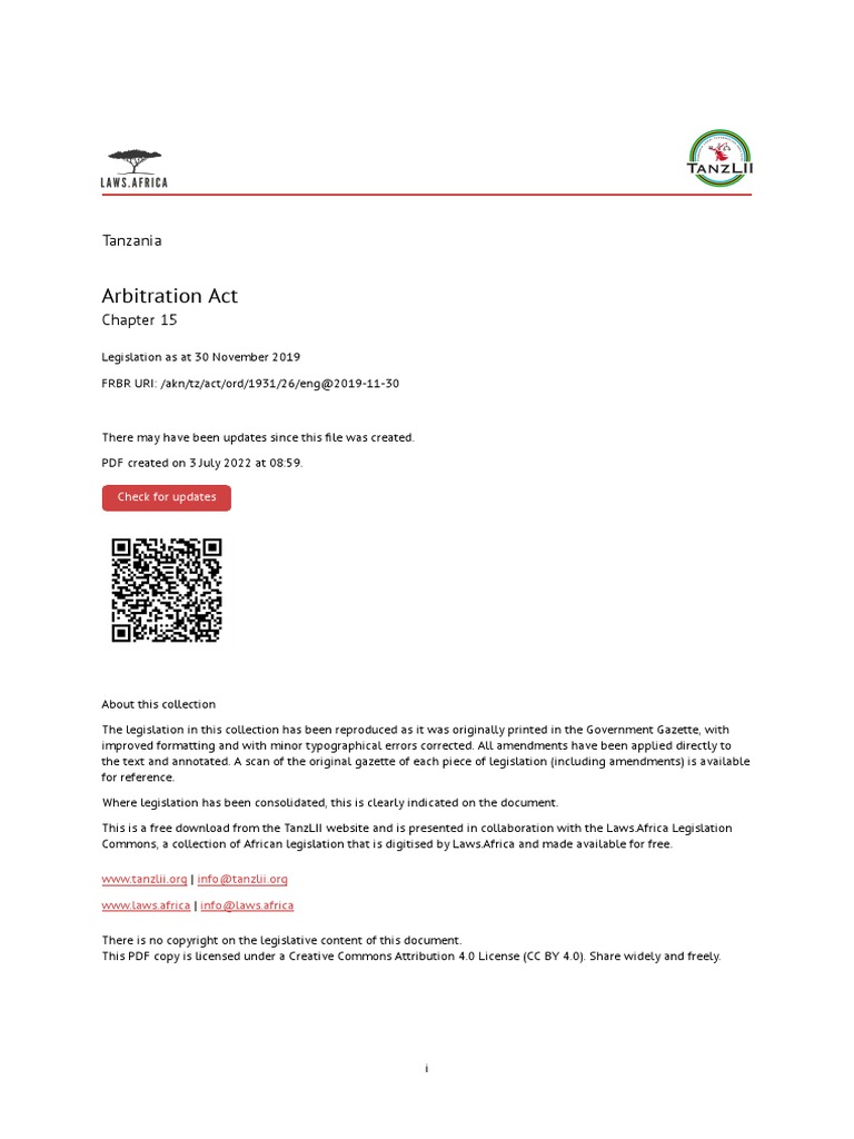 Arbitration Act | PDF | Arbitration | Treaty