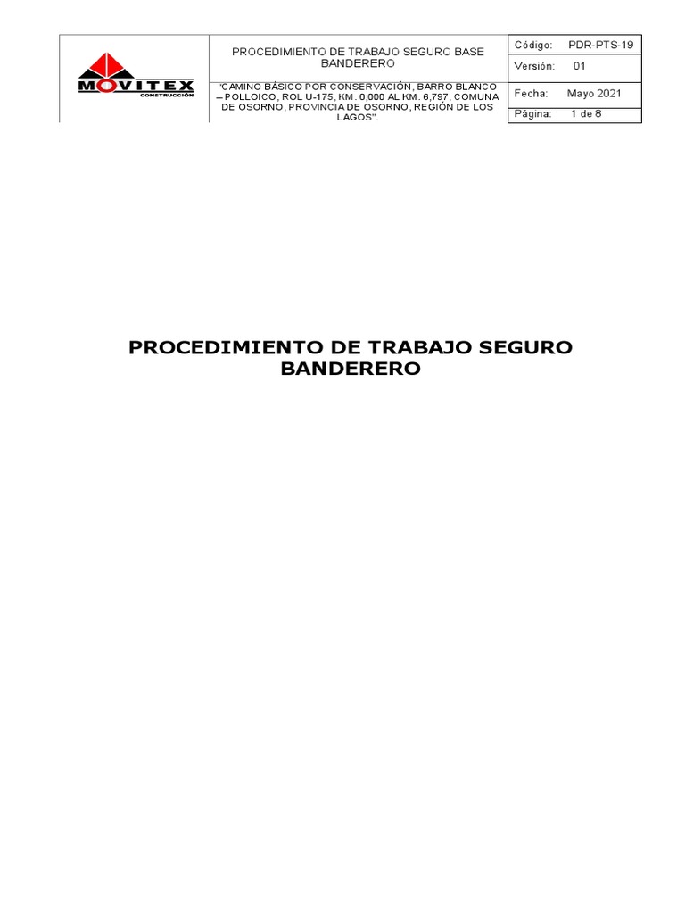 19 - PTS Banderero | PDF | Peatonal | La carretera