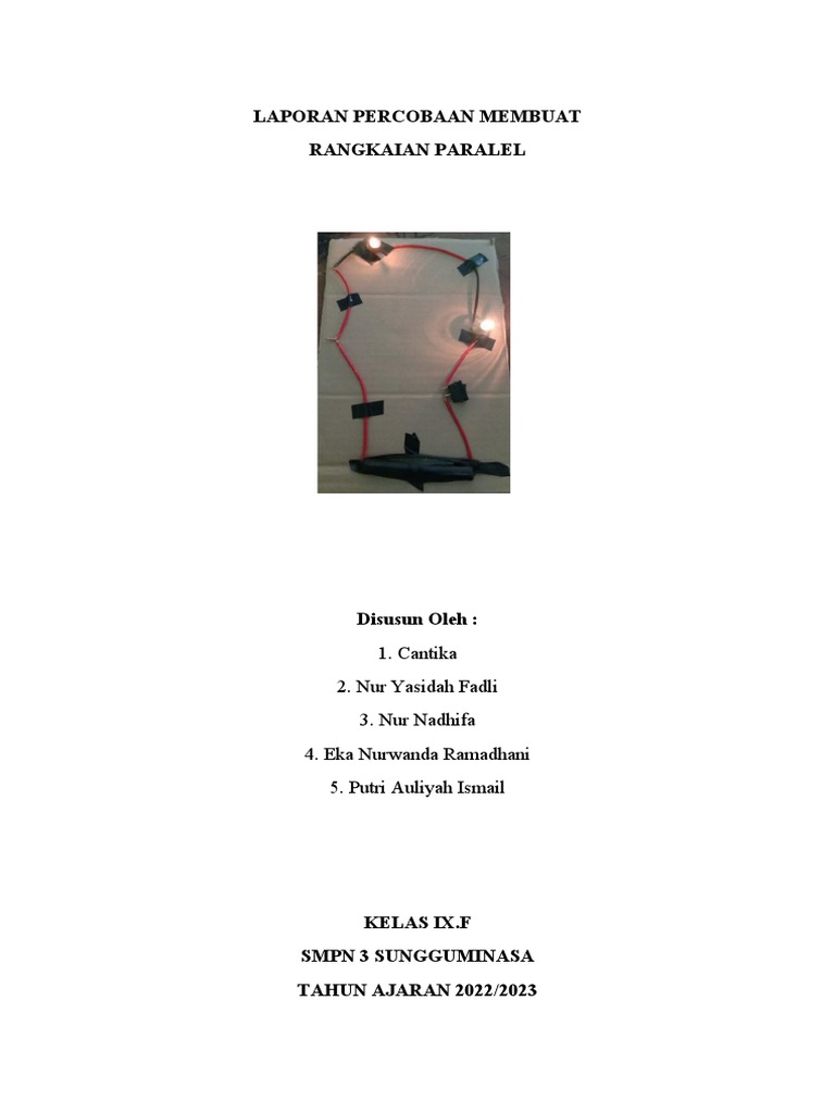 Laporan Percobaan Membuat Rangkaian Paralel | PDF Laporan Percobaan Membuat Rangkaian Paralel | PDF
