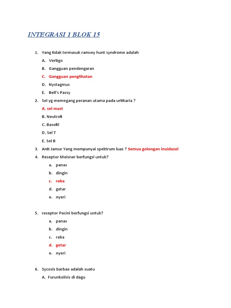 Soal Blok 15 | PDF | Sains & Matematika