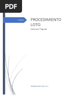 Procedimiento LOTO: Seguridad Industrial | PDF