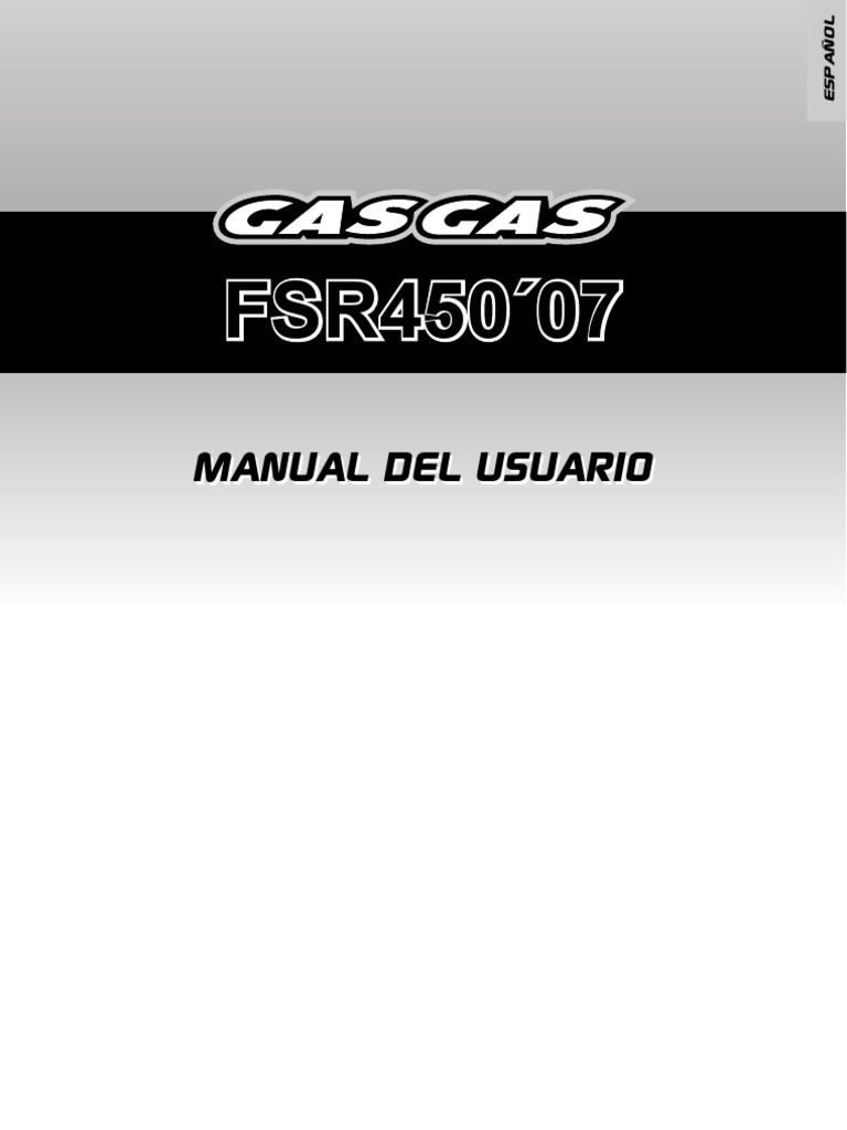 2007 FSR 450 4t Manual Es | PDF | Motocicleta | Gasolina