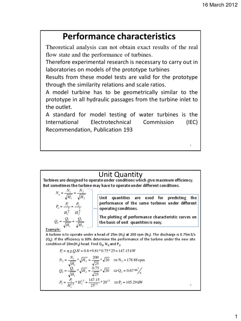 Performance of Turbines | PDF | Verification And Validation | Turbine