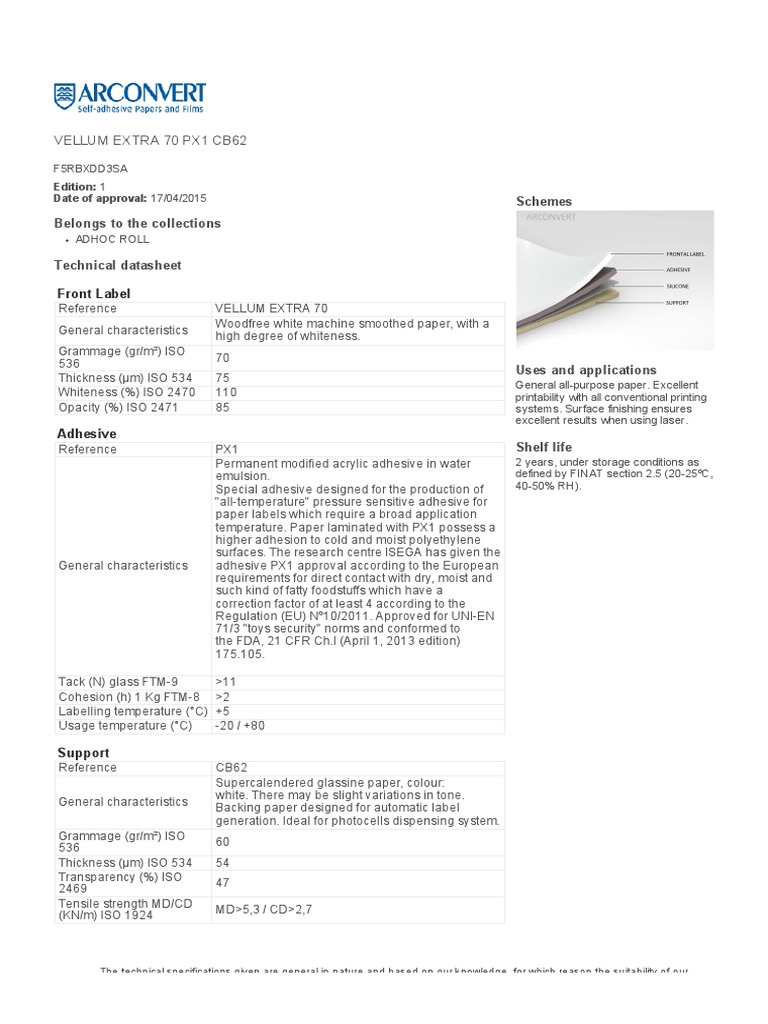 Vellum Extra 70 PX1 CB62 | PDF | Technology & Engineering