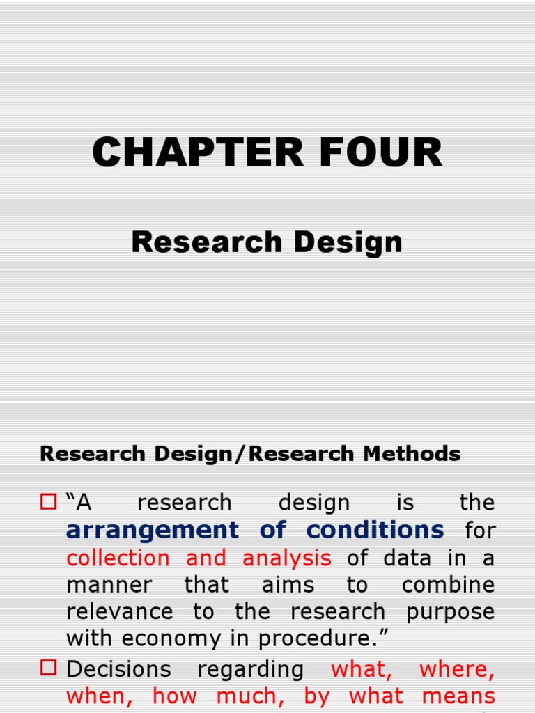 CHAPTER 4-Research Design and Sampling Design | PDF | Sampling ...