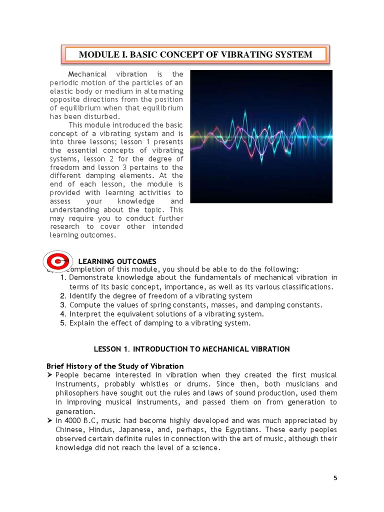 MEFC 109 - Module 1 Lesson 1 | PDF | Oscillation | Pendulum