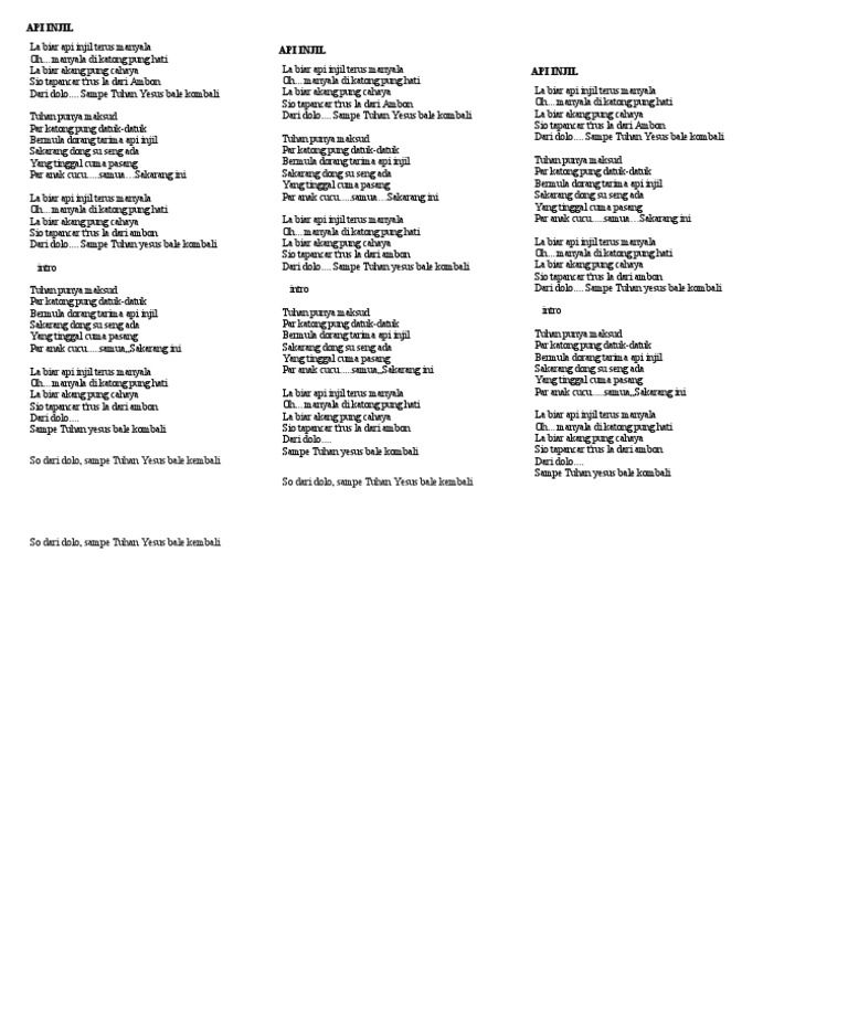Api Injil | PDF