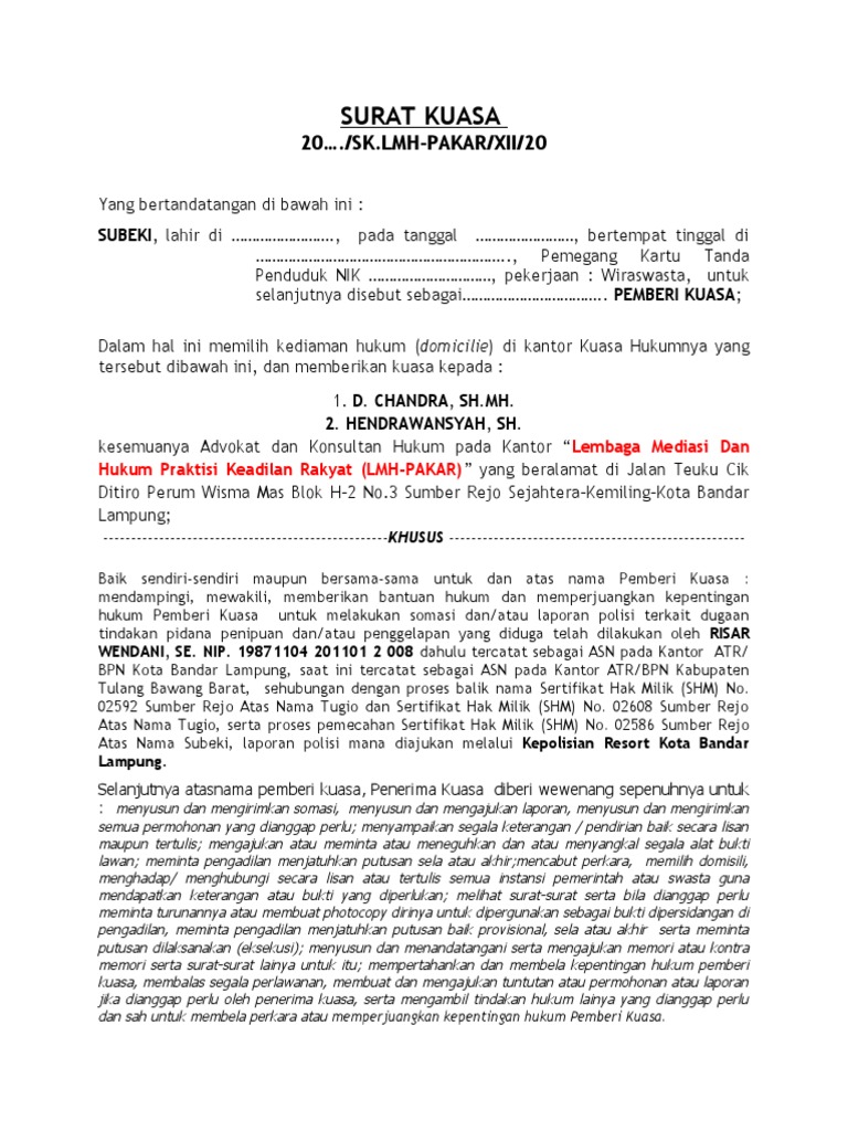 Draft SK LP Wenda | PDF