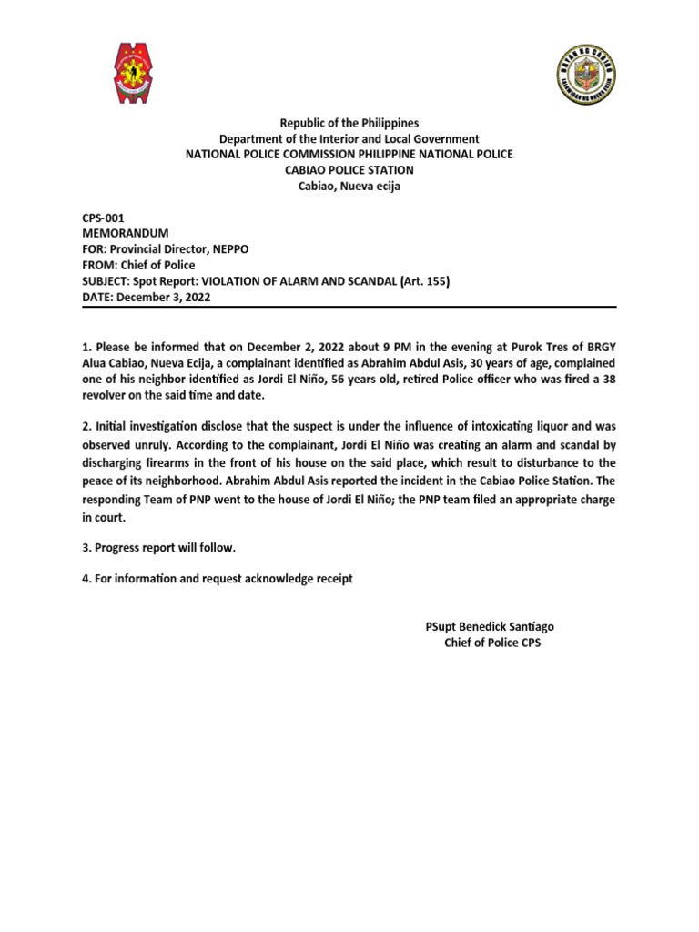 Police Report | PDF | Police | Prosecutor