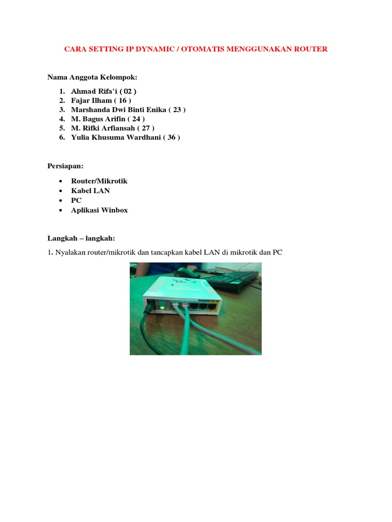 Cara Setting Ip Dynamic | PDF | Komputer