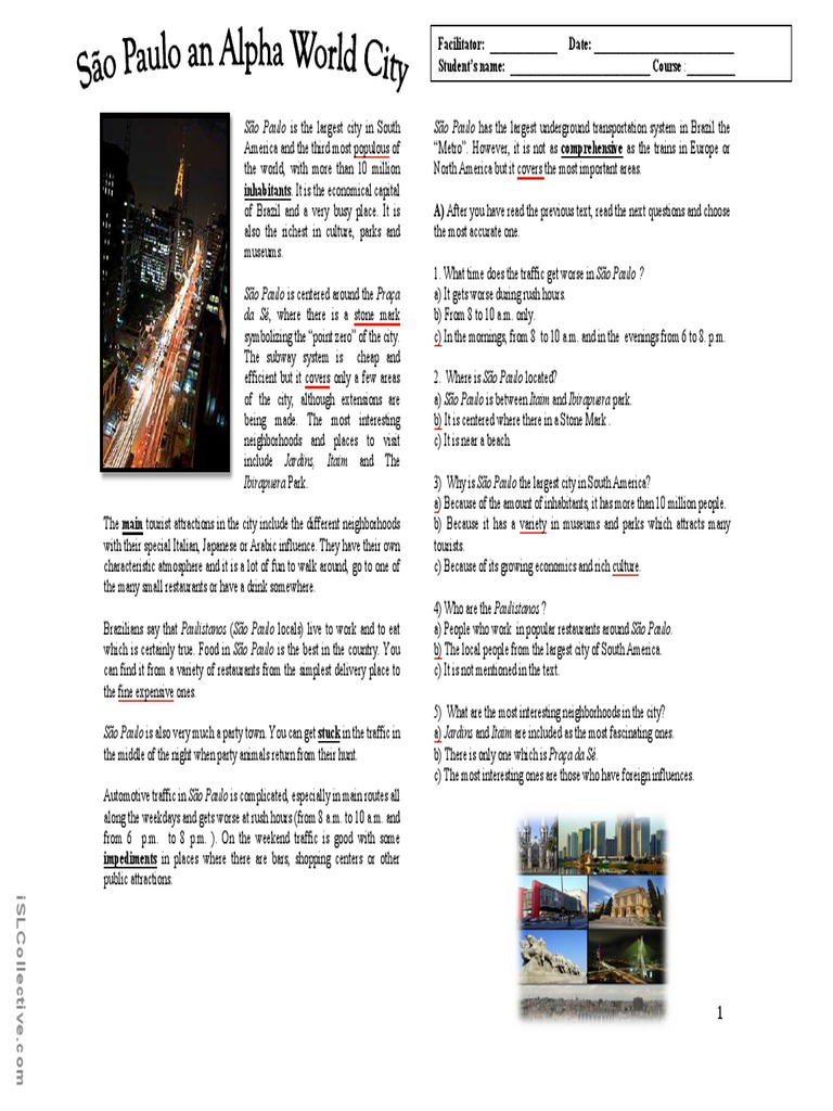 Reading and Writing - Discover Sao Paulo, Prague, New York and L.A ...
