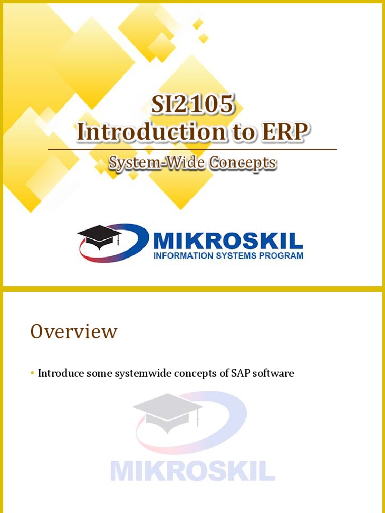 03 - System-Wide Concepts | PDF | Sales | Enterprise Resource Planning