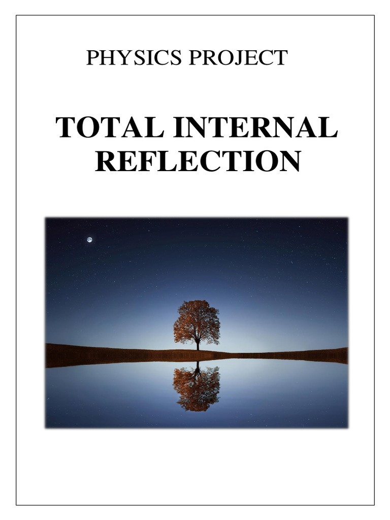 Total Internal Reflection Pdf Refraction Reflection Physics