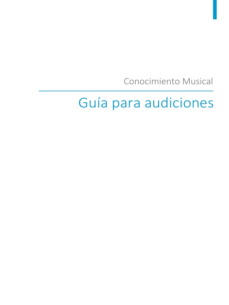 GUIA PARA AUDICIONES Conocimiento Musical (GMEI y GMEP) | PDF | Melodía ...