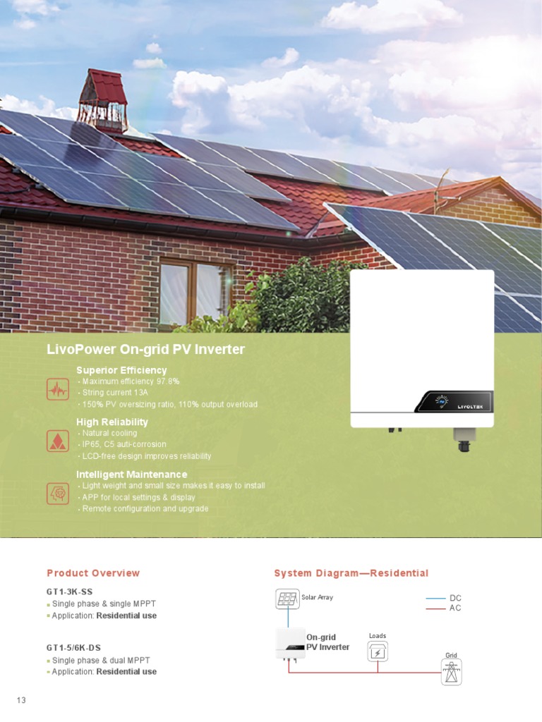 Livoltek Second Generation Gt1 3k Ss Gt1 5k 6k Ds - v1.0!21!06 | PDF | Power Inverter ...