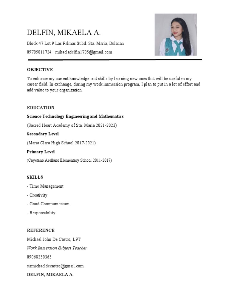 Work Immersion | PDF | Career & Growth