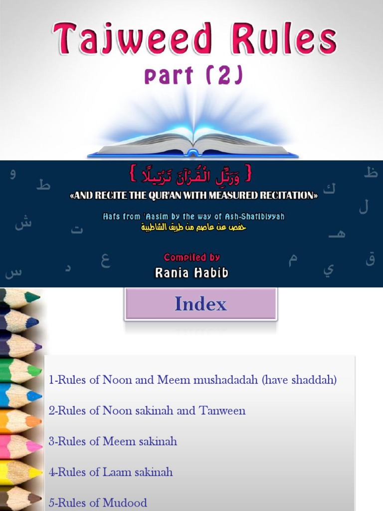 Tajweed Rules - Rania Habib - Part 2 | PDF | Linguistic Morphology | Phonetics