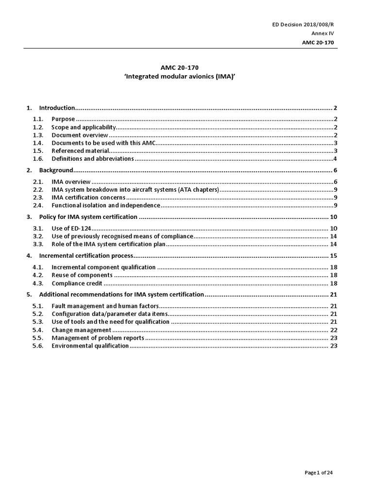 Annex IV To ED Decision 2018-008-R (AMC-20 Amendment 15) | PDF ...