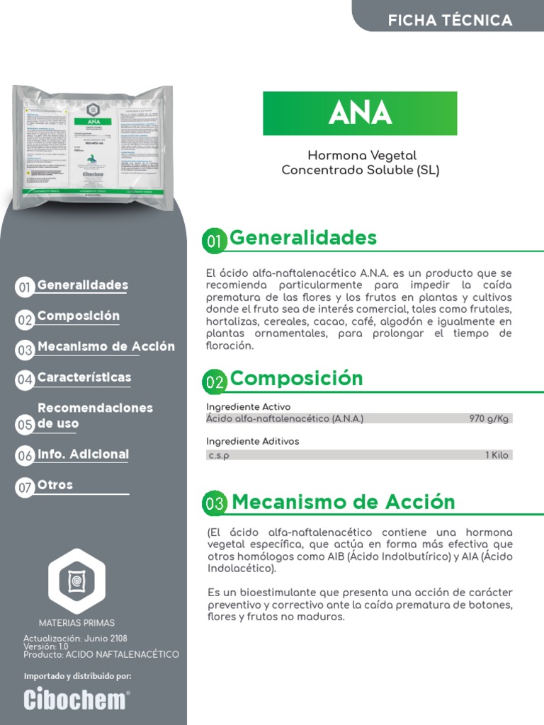 Ficha Técnica M.P. ANA | PDF