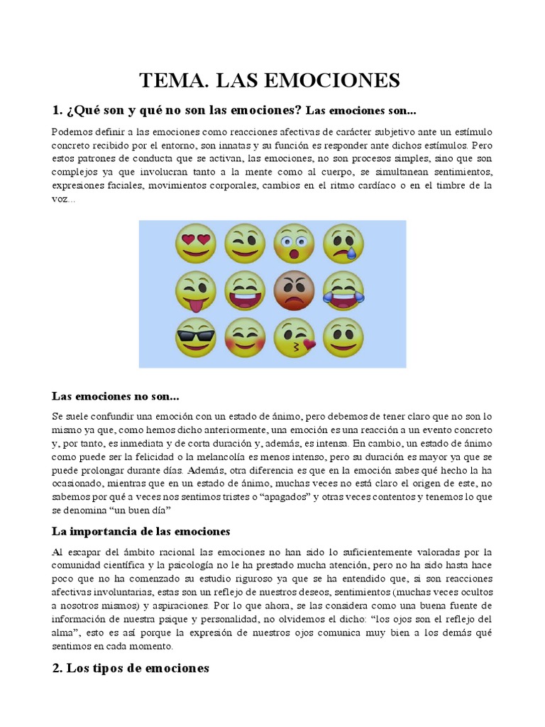 Las Emociones Y La Salud Mental Pdf Las Emociones Depresión