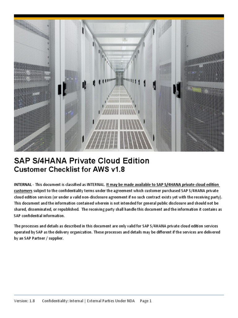 SAP PCE Customer Checklist For AWS - v1.8 | PDF | Domain Name System ...