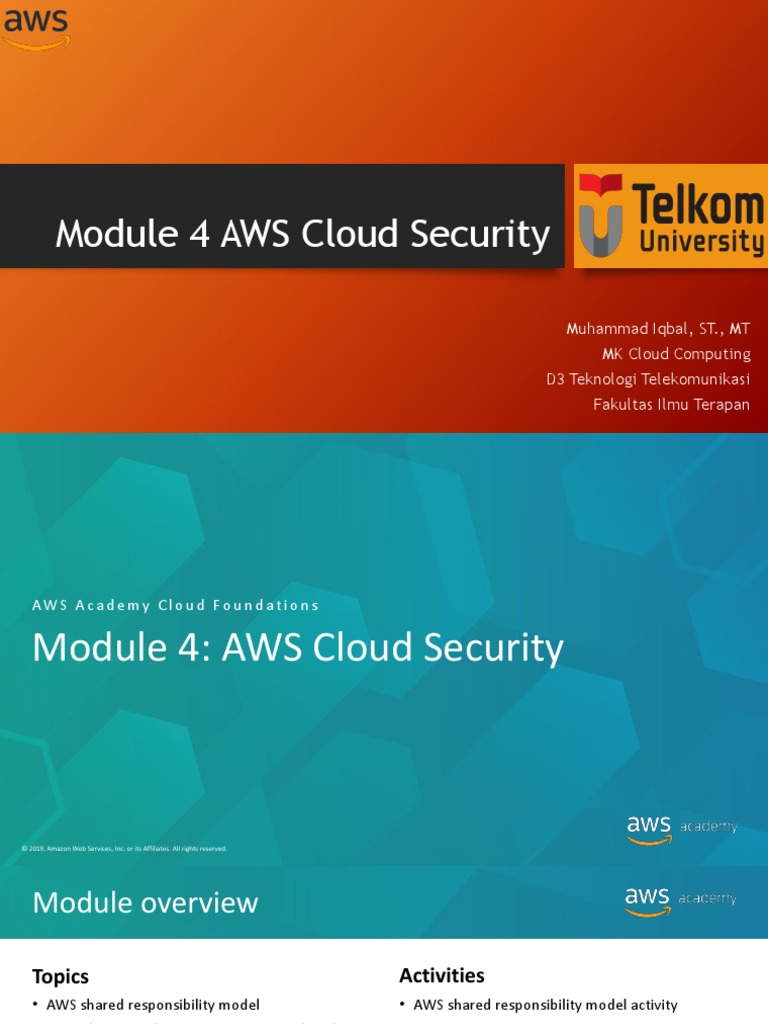 AcademyCloudFoundations Module 04 AWS Cloud Security | PDF | Amazon Web Services | Transport ...