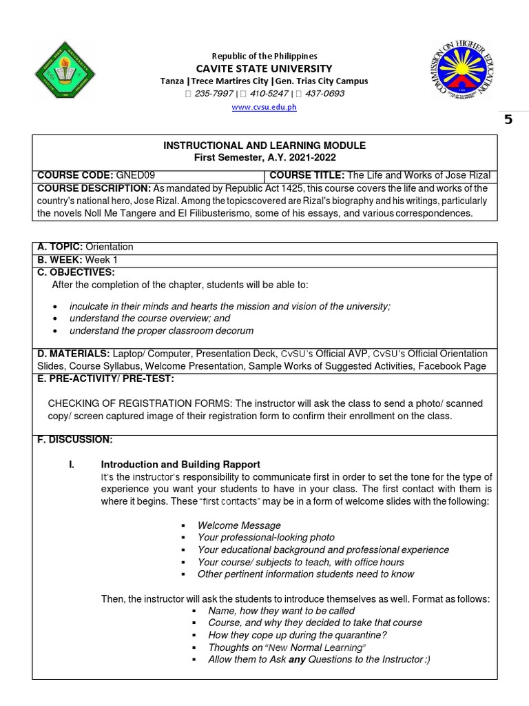 GNED 09 Module Reviewer Compilation 1 | PDF | Distance Education