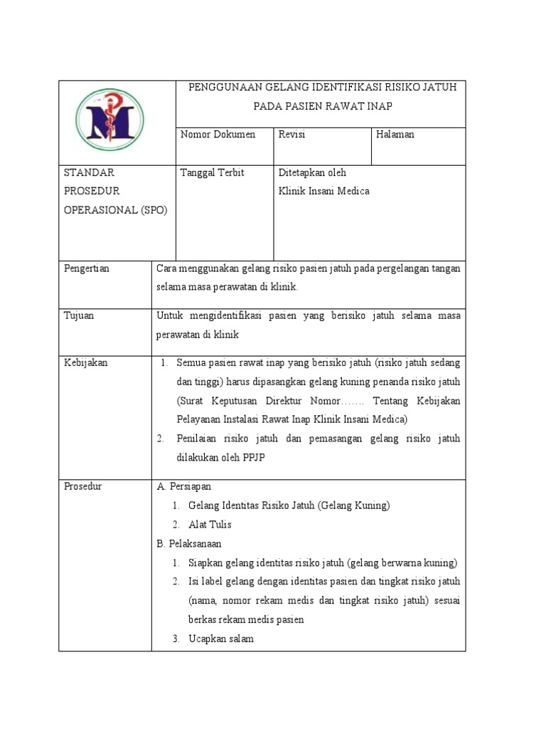 Sop SKP 6 Sasaran Keselamatan Pasien | PDF