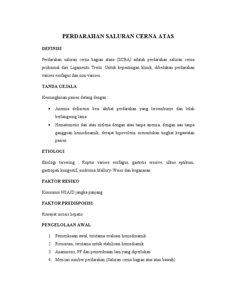 Perdarahan Saluran Cerna | PDF