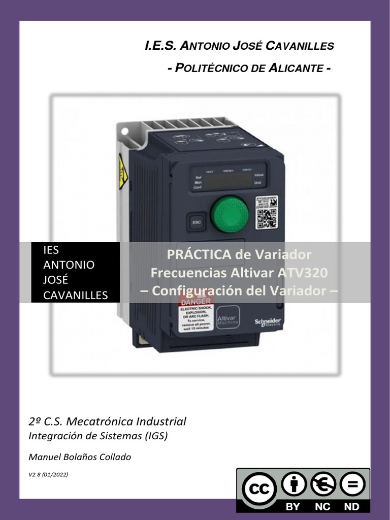 Configuración y programación de un variador de frecuencias ATV320 utilizando un PLC | PDF ...