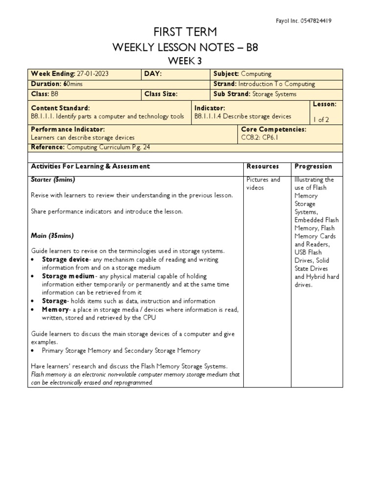 B8 Comp WK3 | PDF | Computer Data Storage | Flash Memory