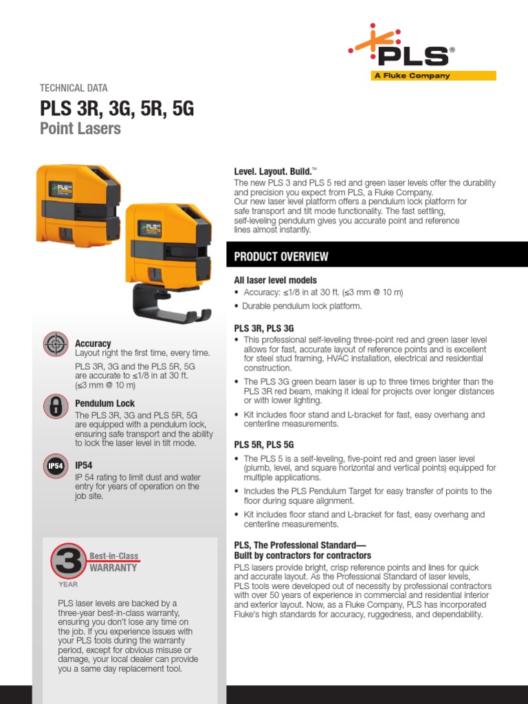 Datasheet - Pls 3 5 Lasers | PDF | Electromagnetic Compatibility | Electrical Engineering