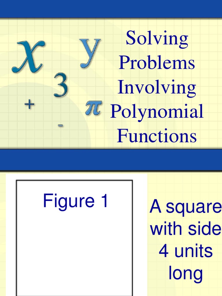 Solving Problems Polynomial Functions PDF