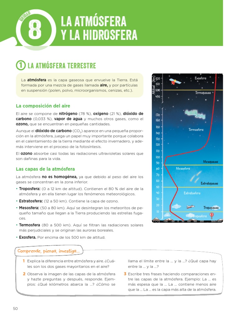 UNIDAD 8 ~ La Atmósfera y La Hidrosfera | PDF | Atmósfera de tierra ...
