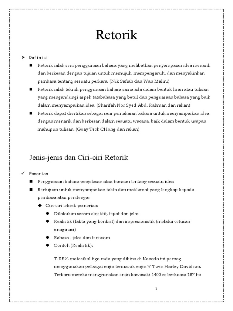 Teknik dan Jenis Retorik dalam Bahasa | PDF