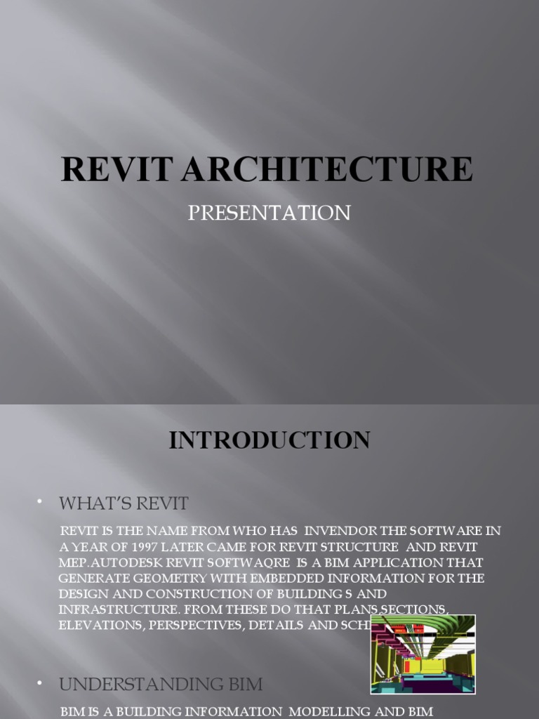 Revit Architecture | PDF