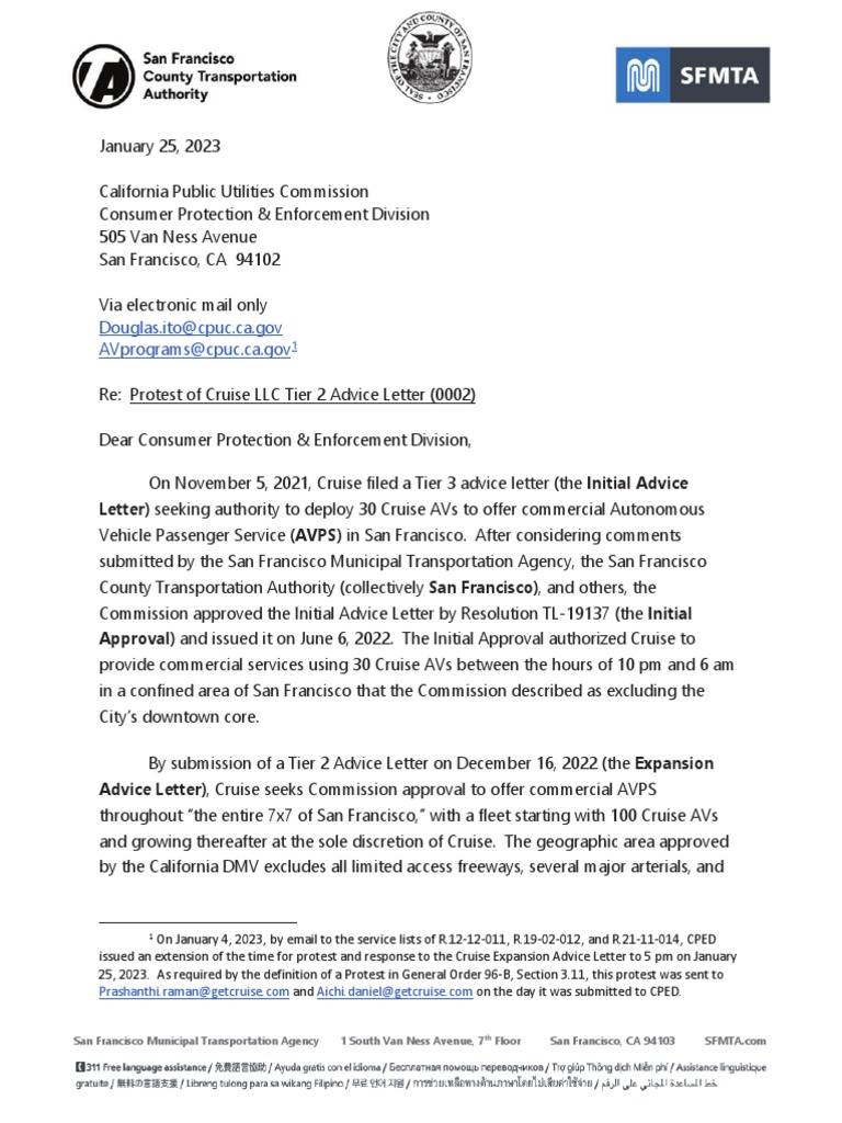 Cruise Letter | Download Free PDF | Public Transport | Transport