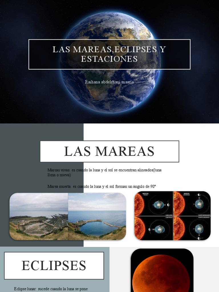 Las Mareas, Eclipses y Estaciones | PDF