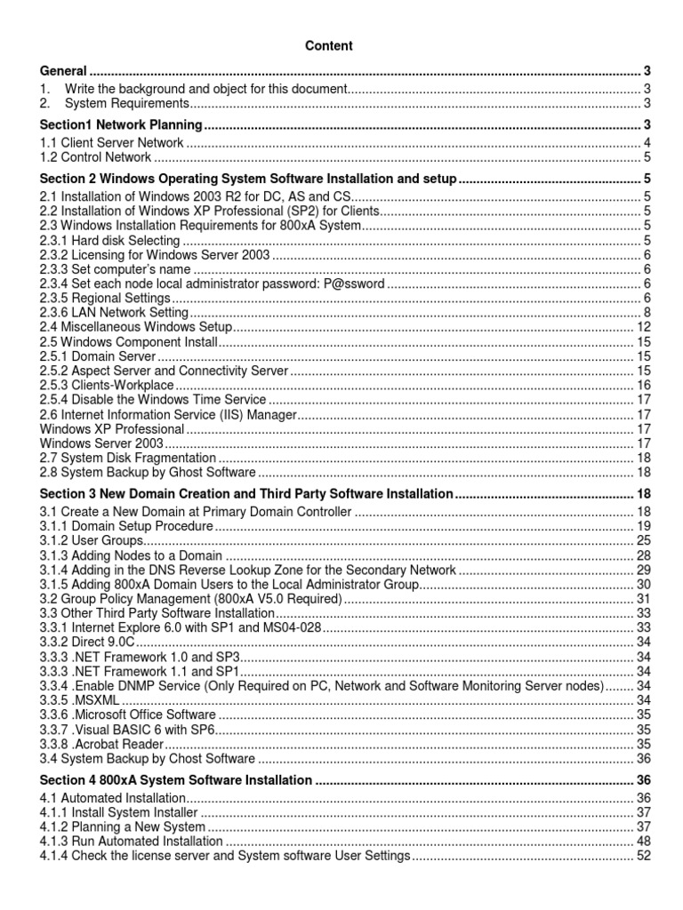 Step-By-Step Guide 800xa System Installation | PDF | Group Policy | Active Directory