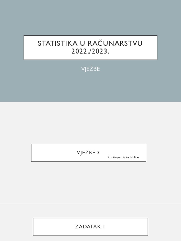 Vježbe 3 - prezentacija | PDF