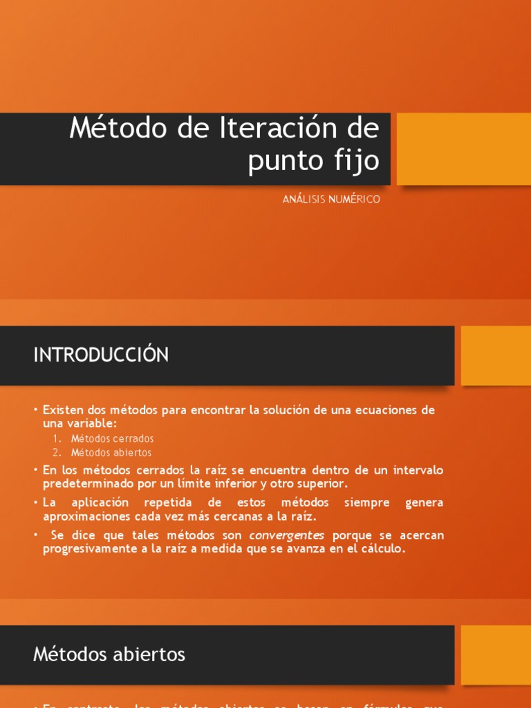 Método de Iteración de Punto Fijo | PDF | Ecuaciones | Función ...