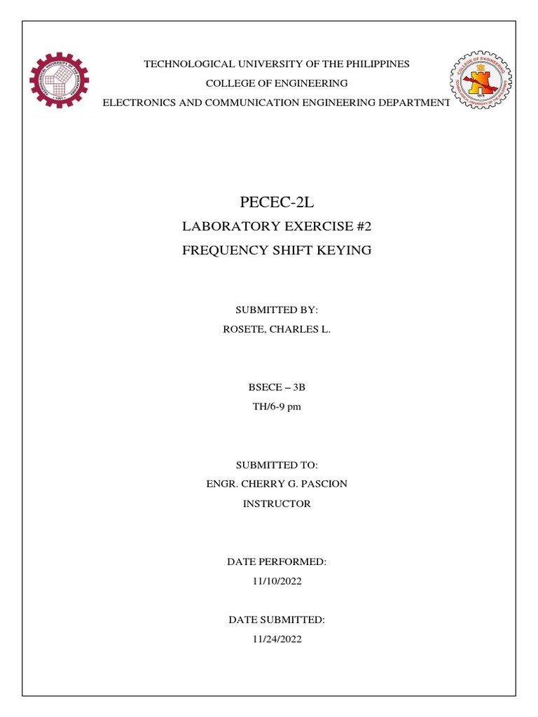 Comms - Laboratory Experiment 2 | PDF | Modulation | Telecommunications