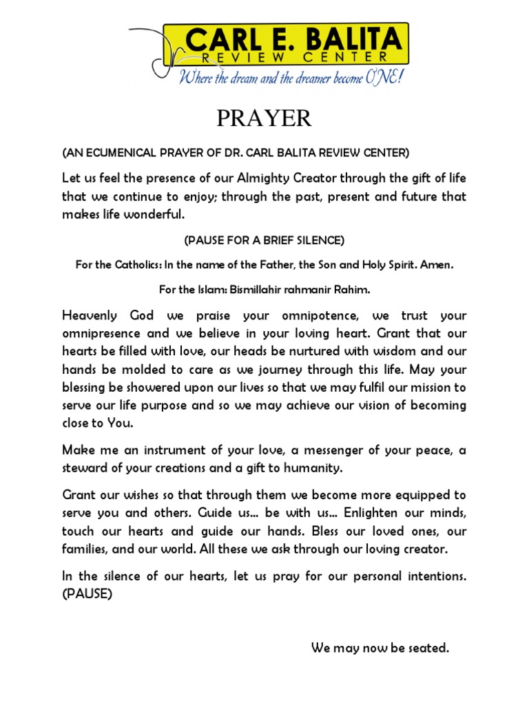 CBRC Prayer | PDF