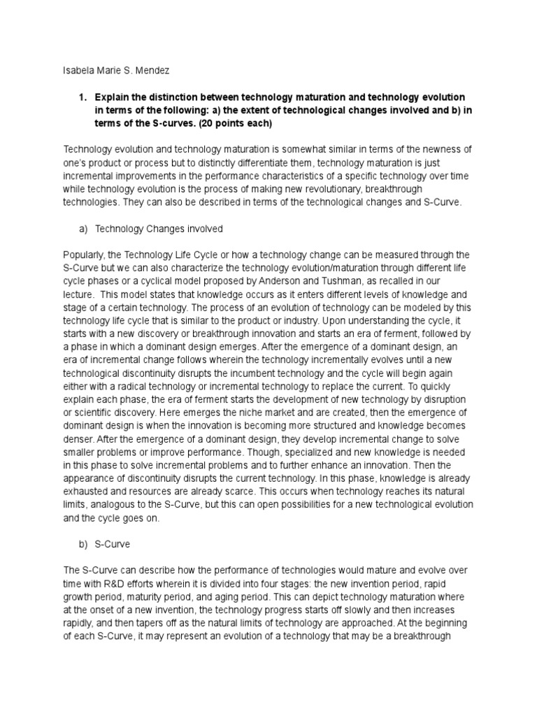 Tech Evolution vs. Maturation | PDF | Innovation | Invention