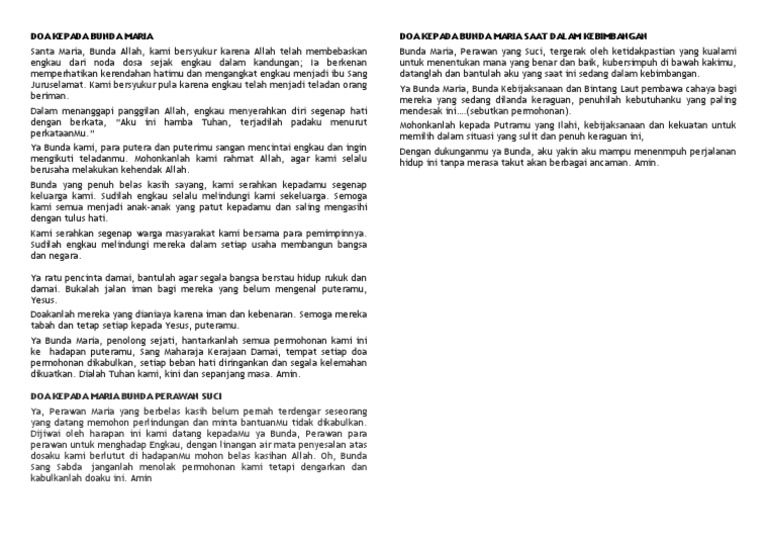 Doa Wilayah Santa Clara | PDF | Agama & Spiritualitas